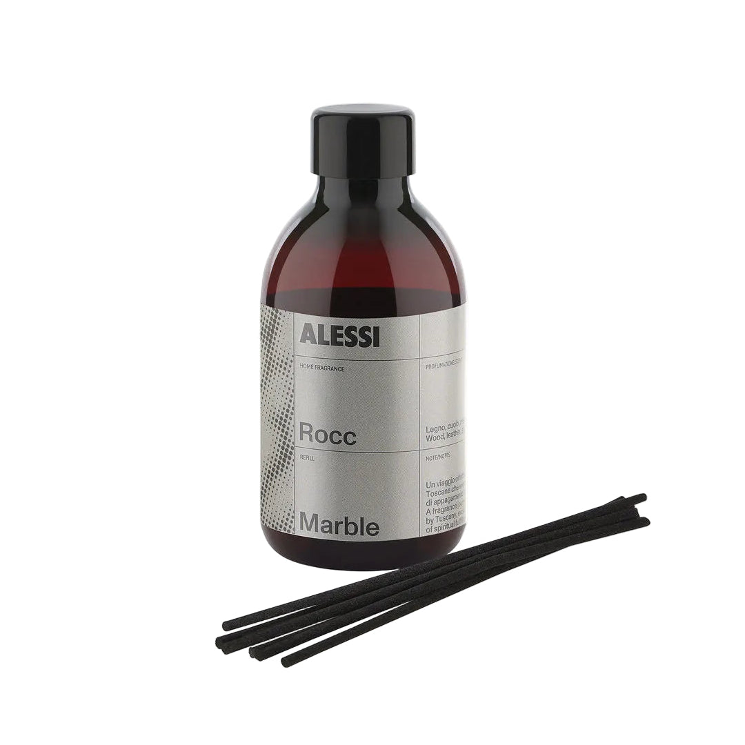 ROCC - MARBLE diffuser fragrance set with woody notes, styrax resin, a ...
