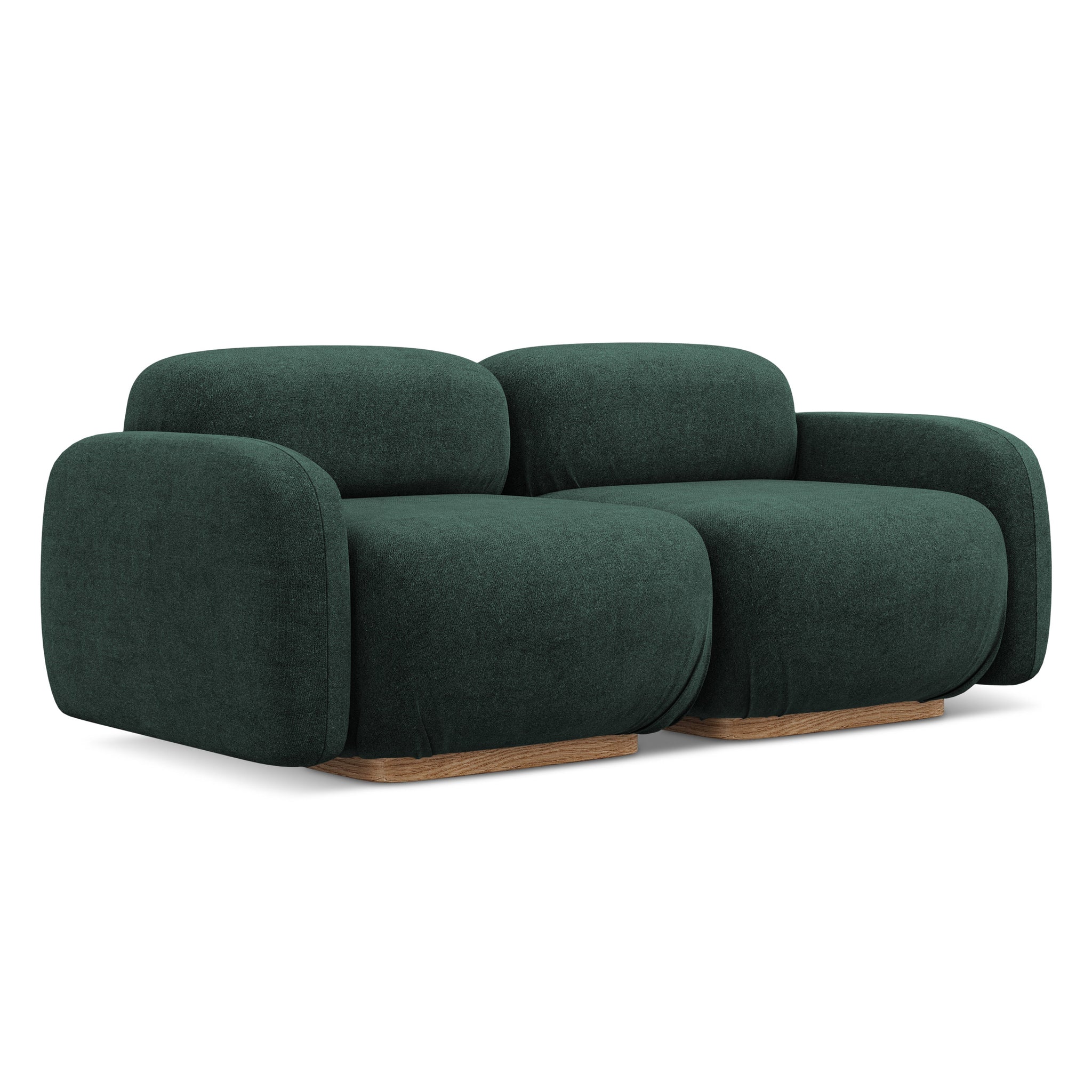 Modulares 3-Sitzer Sofa AILANI in Flaschengrün Boucle – Eye on Design
