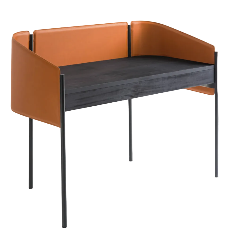 Biurko BIBLIO czarny z koniakowym – Calligaris – Eye on Design