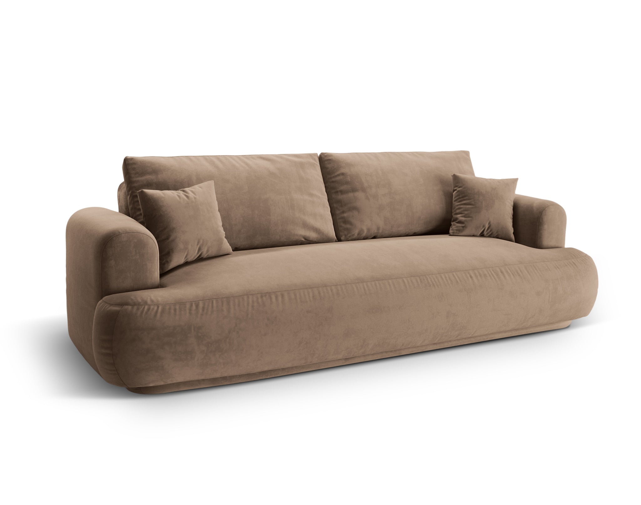 Sofa aksamitna z funkcją spania ELLA ciemnobeżowy – Micadoni – Eye on ...