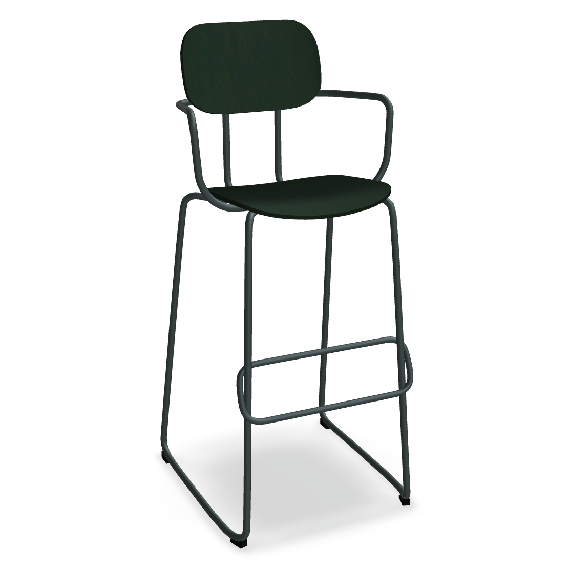 New School Hocker Dark green base – Eye on Design