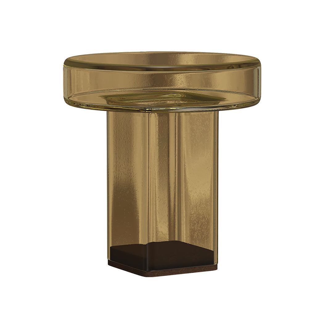 NAKED Side Table Amber Glass – Eye on Design