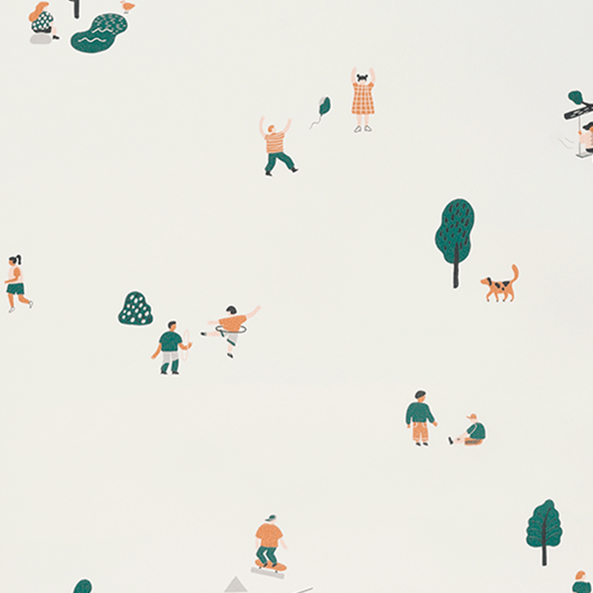 Tapeta THE PARK złamana biel – ferm LIVING – Eye on Design