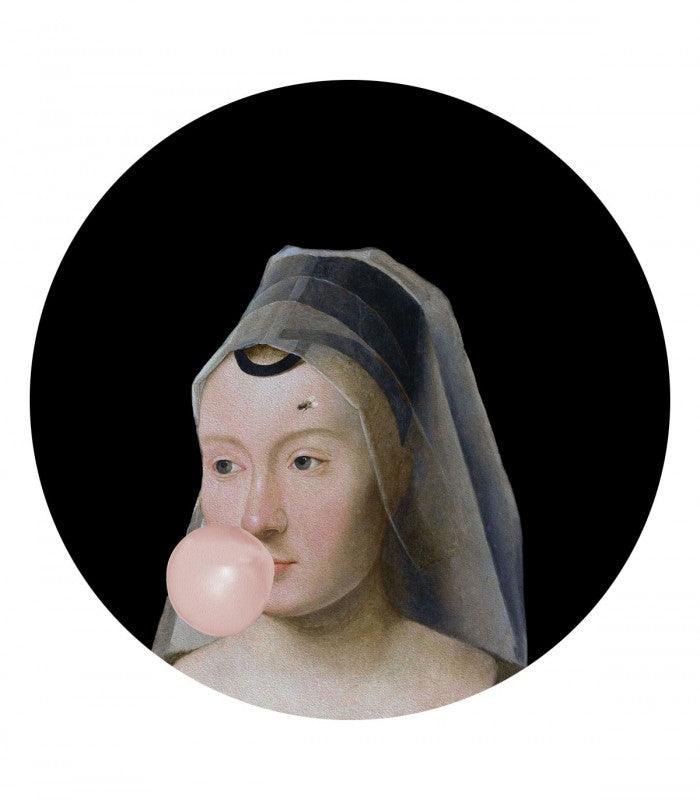 Mural w kształcie koła DOTS - LADY VEIL czarny – Wallcolors – Eye on Design