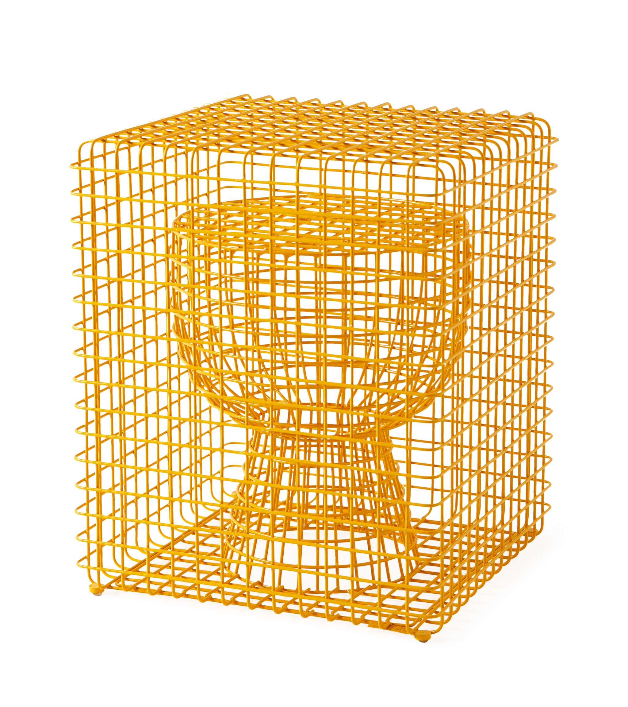 TIP TAP WIRE decorative stool yellow – Pols Potten – Eye on Design