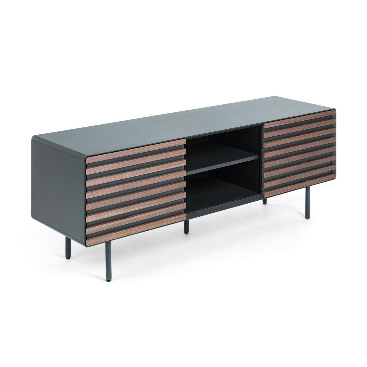 RTV cabinet 2-door KESIA Nut veneer – Eye on Design