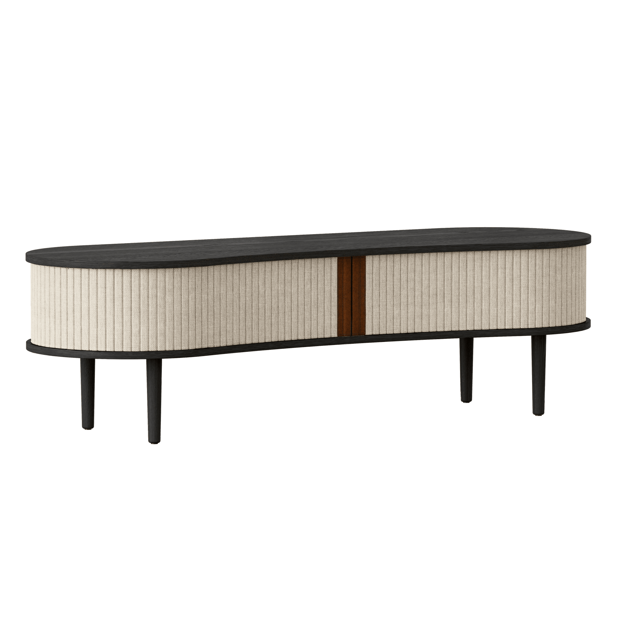 Audracious Beige RTV cabinet with black oak – Eye on Design